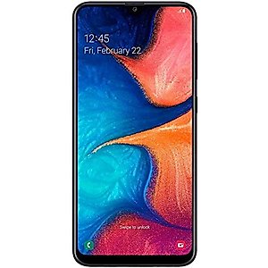 Samsung Galaxy A20 32GB, 6.4" US & Global 4G LTE GSM Factory Unlocked - International Model (Black, 32GB (Single SIM)) (Renewed)