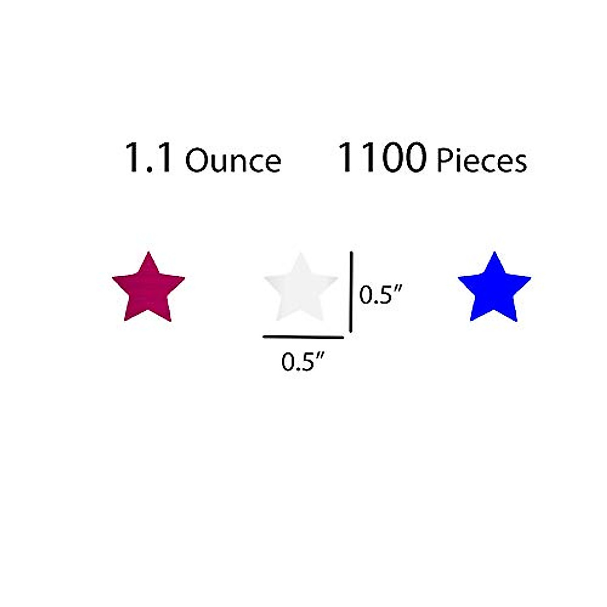 Star Confetti Glitter Stars-Table Confetti Metallic Foil Star Sequins for Wedding Birthday Festival Party Decoration Silver Red Blue 30G 12MM (Red Silver Blue Star)