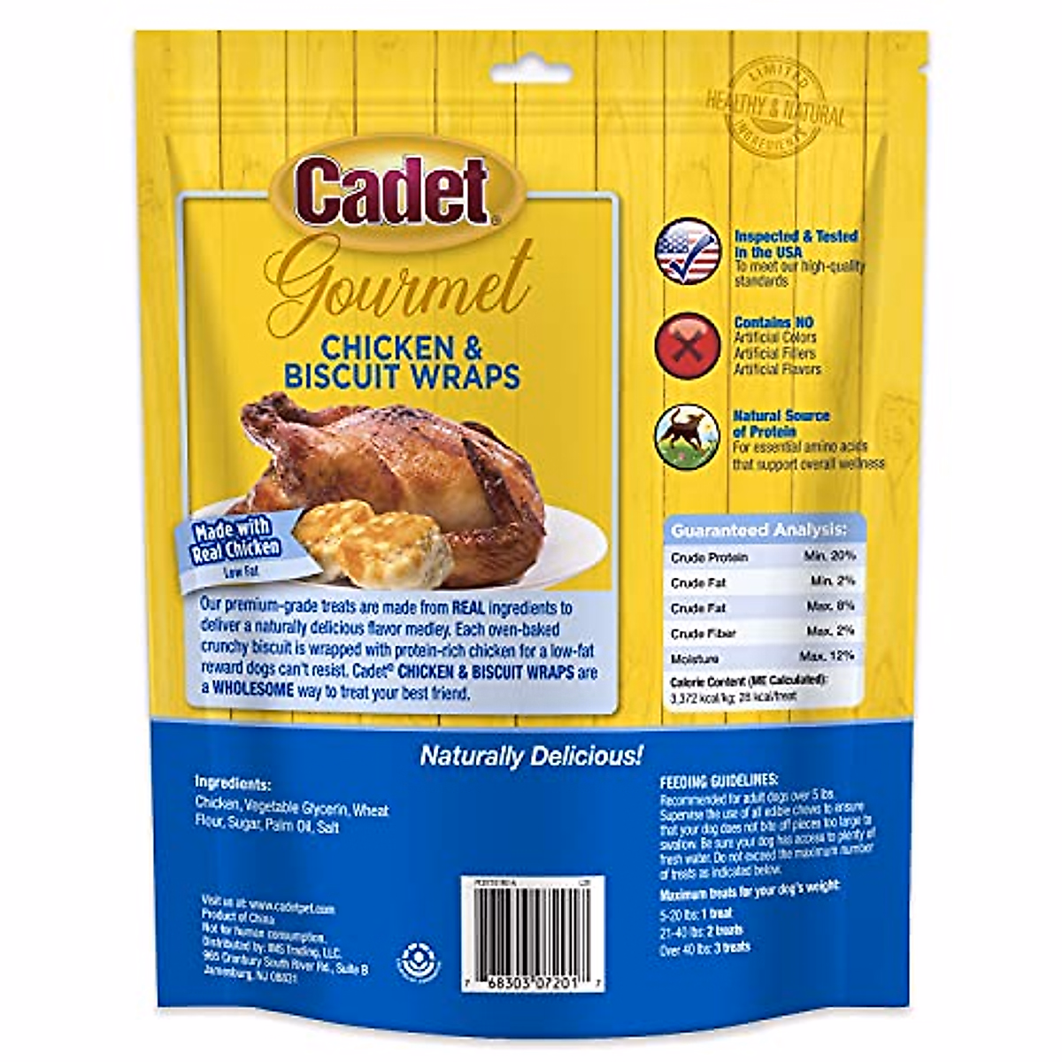 Cadet Gourmet Chicken Wrapped Biscuit Dog Treats 14 oz.