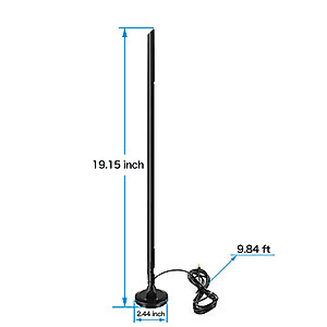 CHHLIUT GSM 3Ghz 4G LTE 18dBi High Gain External Magnetic Antenna Booster Amplifier WLAN Router & Modems Network Connector(TS9/SMA)