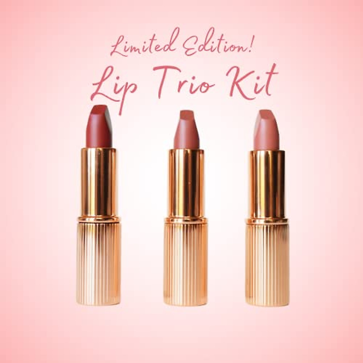 CHARLOTTE TILBURY Iconic Mini Lip Trio Kit - Pillow Talk, Walk of No Shame, Supermodel 0.03 Ounce (Pack of 3)
