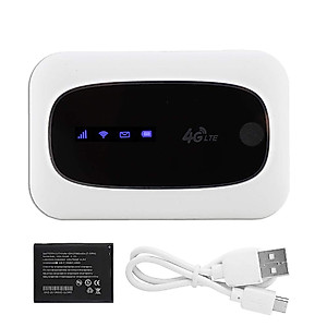 4G LTE Mobile WiFi Modem Mini Wireless Mobile Router Portable Pocket WiFi Router Hotspot for Indoor/Outdoor, Travel Partner Modem WiFi Gaming Router(White)