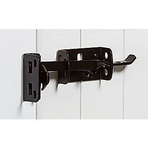 National Hardware N109-040 Swinging Gate & Door Thumb Latch, Heavy Duty, Coated with WeatherGuard Protection, Black