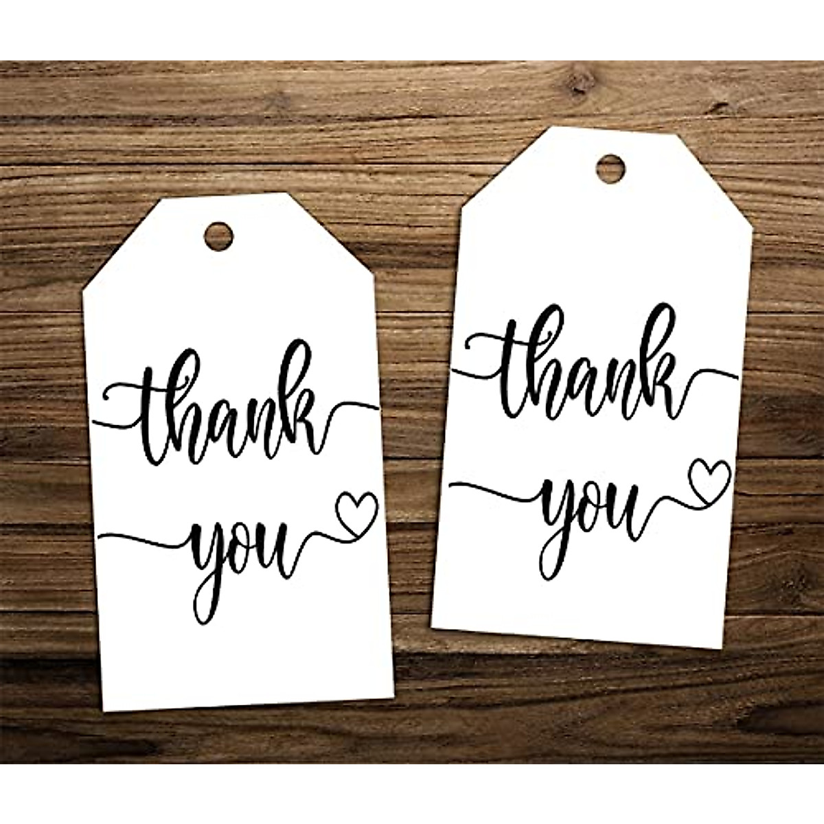 Thank You Tags with String, Pack of 50 Thank You Gift Tags with 10 Meter Jute Twine String