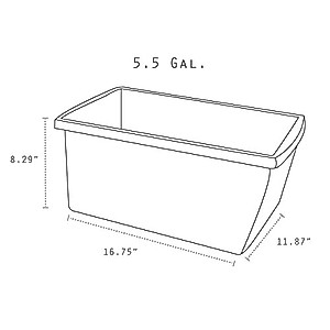 Storex 5.5 Gallon (21-Litre) Recycle Bin, 16.75 x 11.88 x 8.25 Inches, Case of 6, Blue (STX61517U06C)
