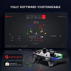 GameSir Kaleid Wired Controller for Xbox Series X|S, Xbox One,Windows 10/11 & Steam, Plug and Play Gaming Gamepad, Transparent Video Game Controller with Hall Effect Joysticks/Hall Trigger