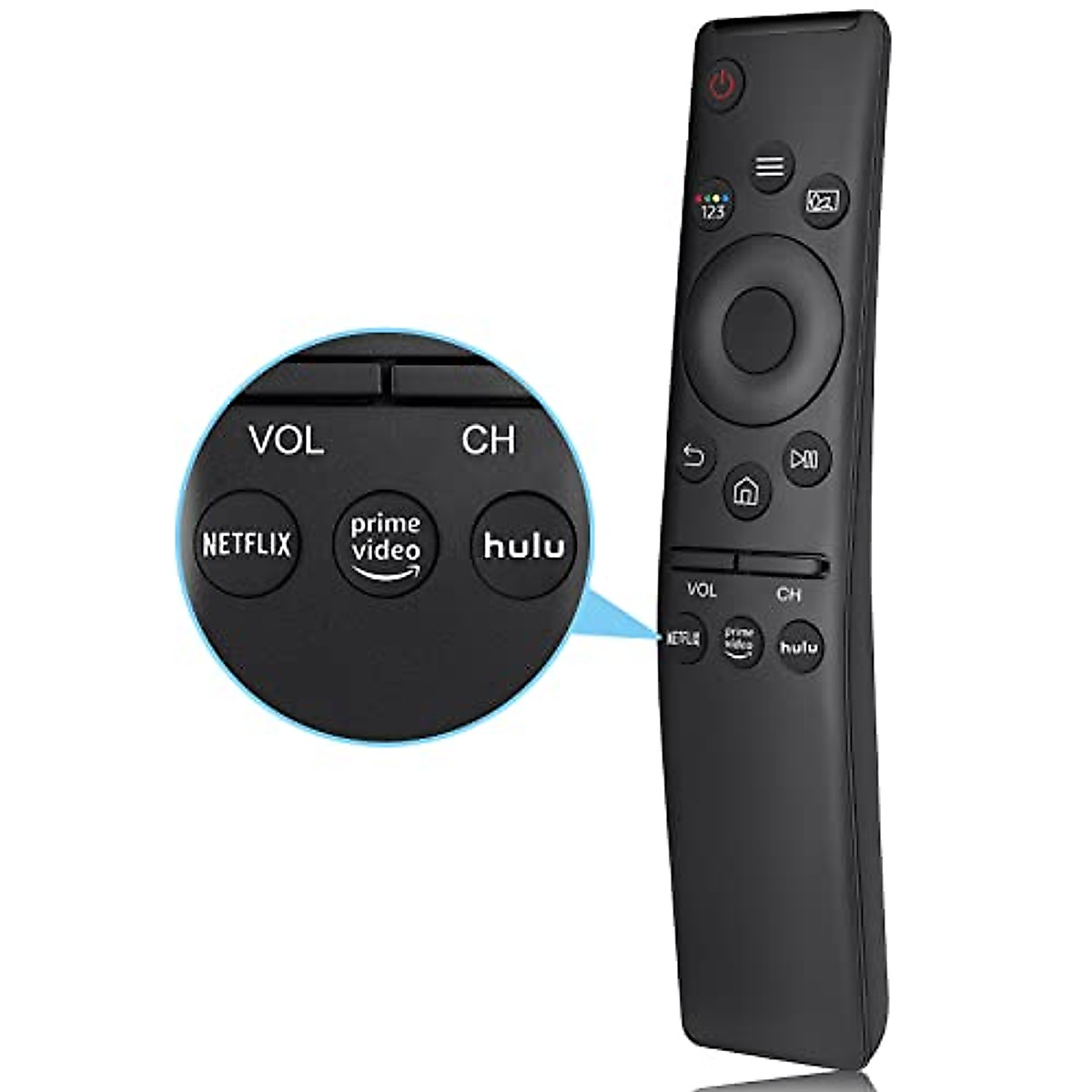 Universal Replacement for Samsung-Smart-TV-Remote, New Upgrade Infrared for Samsung Remote Control, with Netflix,Prime Video,Hulu Buttons