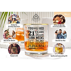 Kies®GIFT 21st Birthday Gift Whiskey Glass Teen Boys Gift Ideas Teenage Girls Gifts Ideas Happy Birthday 21st Birthday Gifts Drinking Glasses Teen Gifts Whiskey Glasses Crystal Glasses Mens Decor
