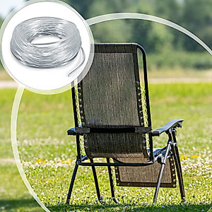 Vinyl Sling Chair Spline Outdoor Patio Chair Spline Long Solid Replacement Awning Cord Replacement Fabric Sling Chair Spline Replacement for Outdoor Patio Lawn Garden Pool Furniture (49 ft,1/4")