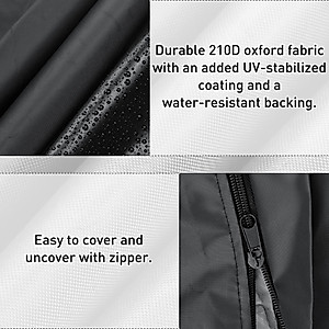 Upgraded Patio Heater Covers Waterproof, Outdoor Heater Cover with Reflective Ribbon, Zipper and Storage Bag, Waterproof, Dustproof, Wind-Resistant, UV-Resistant, Snow-Resistant, 89.5"Hx33.5"Dx19.5"B