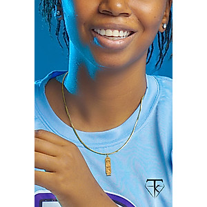 Solid 14k Yellow Gold Egyptian Cartouche Tablet Pendant