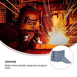 DOITOOL Leather Welding Spats, Heat and Abrasion Resistant Shoe Boot Covers, Foot Protector Shoes Protectors Welding Gaiters, Welder Working Tool, Dark Blue