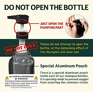 CARICARE Naturally Gray Reduce Shampoo, Darkening Gray Hair, Keratin Treatment, Damage Repair, Volume Boost, Scalp Relief, Hypoallergenic, Made in Korea, 13.5 Fl Oz- Pack of 1