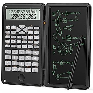 LMAIVE Scientific Calculators, Calculators 12-Digit Calculator with Writing Tablet, Foldable Financial Calculator, LCD Dual Display Desk Calculator Pocket Calculator for School Office