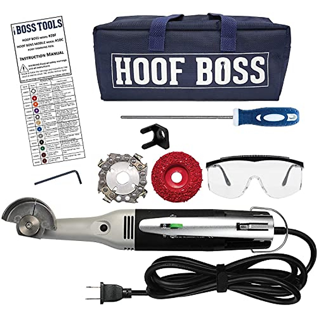 Basic Horse Hoof Trimmer Set – Electric Plug in - 110 Volt - Accessories Included