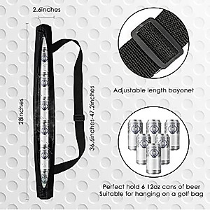 2Pcs Insulated Golf Bag Cooler, 6 -Cans Insulated Golf Beer Sleeve for Cans ,Stores Up to 6 Cans in Your Golf Bag，Golf Cooler Bag Keeps Canned Beverages Cold -Fits in Most Golf Bags Styles & Types