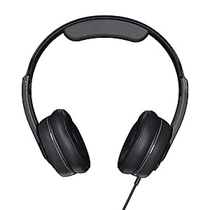 Skullcandy Cassette Junior Wired Headphone Over-Ear / Works with iPad, iPhone, Android, Computers / Great for Boys, Girls, Toddler, School, Sports, and Gaming / Kids Headphones Wired - Black