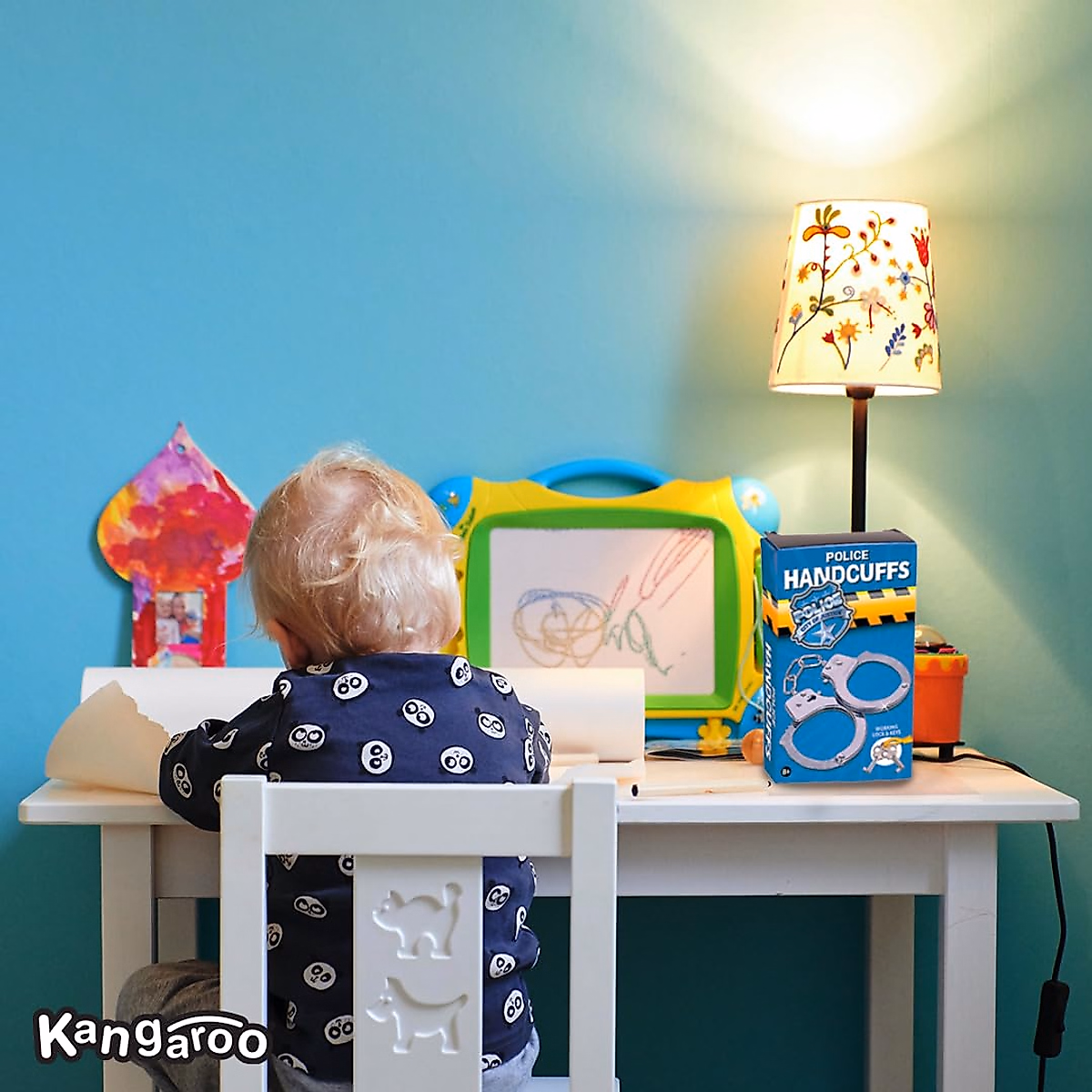 Kangaroo - Police Role Play Kids Toy Handcuffs with Keys for Kids, Fake Pretend Play Mini Metal Halloween Sheriff Handcuff Props, Police Toys, hand cuffs, Hand Cuffs Police, Toy Handcuffs for Kids