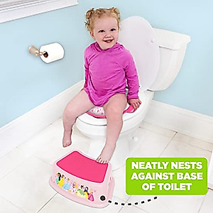 Disney Princess Loving Life Step Stool - Kids Step Stool, Potty Training, Non-Slip, Bathroom, Kitchen, Lightweight