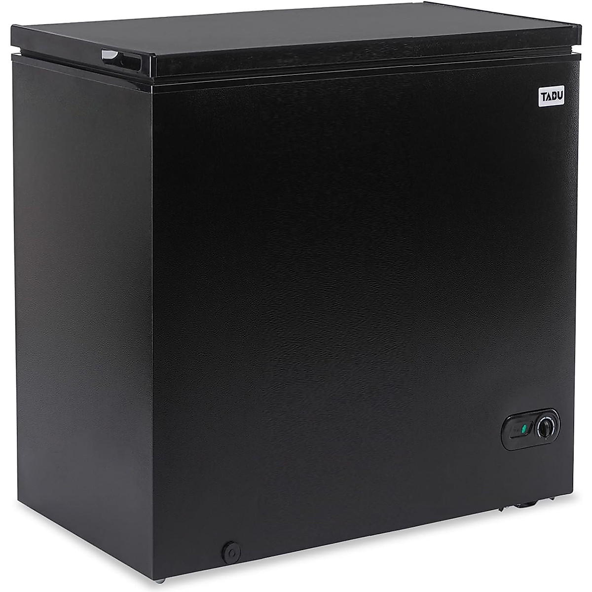 TABU 10.0 Cu Ft Chest Freezer, Deep Freezer with Removable Storage Basket, Top Open Door Chest Freezer, Black Freezer with 7 Level Adjustable Temperature, Compact Freezer with Top Open Door (Black)