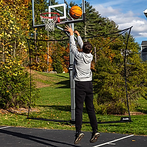 Franklin Sports Defender Net Pro – 10ft. x 8ft. Rebounder – Easily Fold and Quick Install – Defensive Net System, Black