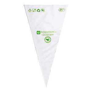 Restaurantware Pastry Tek Clear Plastic Pastry Piping Bag - Biodegradable - 21" x 10 1/4" - 100 count box