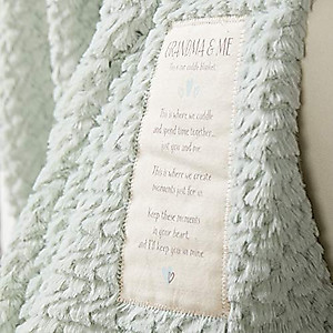 DEMDACO Grandma and Me Soft Snuggly Sage 60 x 50 Inch Polyester Fabric Comforting Toddler Cuddle Blanket