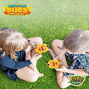 YoYa Toys Aqua Rings Duck Handheld Game for Kids - Retro Toys and Nostalgic Car Activities for Kids - Portable Road Trip Toys and Calming Travel Games - Great Duck Toys Gift and Party Favors