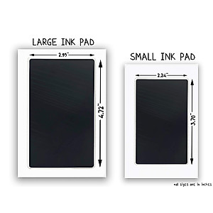 Baby Memory Book + Large & Small Clean-Touch Ink Pad + 28 Monthly & Milestone Stickers. The Perfect Newborn Bundle for A New Mom by Tiny Gifts