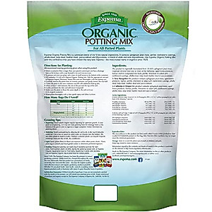 Espoma Organic Potting Soil Mix - All Natural Potting Mix For All Indoor & Outdoor Containers Including Herbs & Vegetables. For Organic Gardening, 4qt. bag. Pack of 1