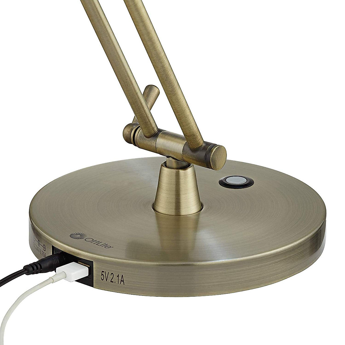 OttLite Refine LED Antique Brass Desk Lamp