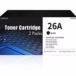 CF226A 26A Toner Cartridge 2Pack: Compatible for HP 26A 26X CF226X Black Toner Replacement for Color Laser Pro M402dw M402n M402dn M402d M402 MFP M426dw M426fdw M426fdn M426 Series Laser Printer