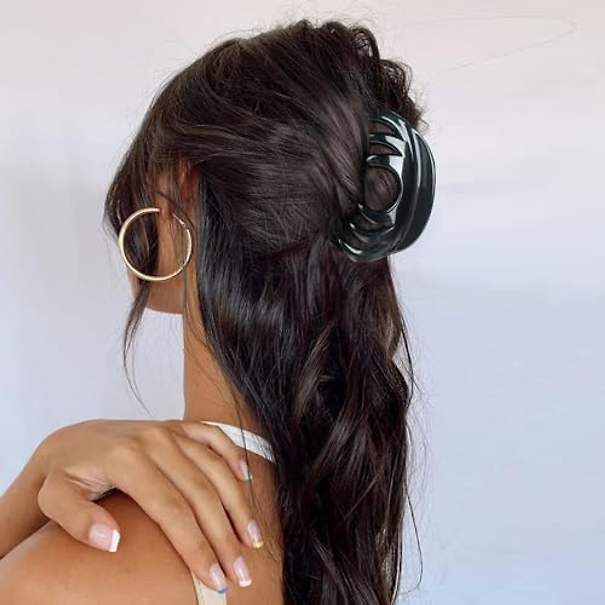 Large Hair Claw Clips With Strong Hold for Women - 4 Inch Non-Slip Octopus Clamps for Long Thick Hair (3 Pack)