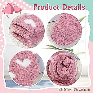 Aivanart Fuzzy Socks for Women,6 Pairs Soft Fluffy Cozy Slipper Socks,Comfy Warm Winter Sleep Plush Bed Socks for Valentine's Day Gifts