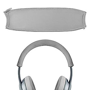 Geekria Headband Cover for Beats Solo 3, Solo 2 Headphones, Headband Protector, Headband Cover Cushion Pad Repair Part, Easy DIY Installation (Gray)