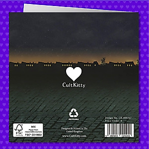 Cult Kitty - Cat Congrats, You Got Married - Just Married Card - Cute Wedding Card for Bride and Groom - Funny Wedding Card Congratulations for Him & Her - Beautiful Wedding card for Couple