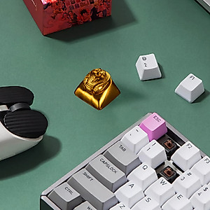 Keyboard Keycaps, STOGA Cute Keycaps for 61/87/104 Mechanical Gaming Keyboard Keycaps, Metal Custom Keycaps Gift for Home/Girl/Boy to DIY Gaming Keyboard- Keycaps&Gift Box(Golden Snake)