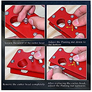 Woodworking Edge Corner Plane Chamfer Plane for Wood Chamfering DIY Hand Tool Woodcraft Corners Edge Carpenter Gift (7 different cutter heads)
