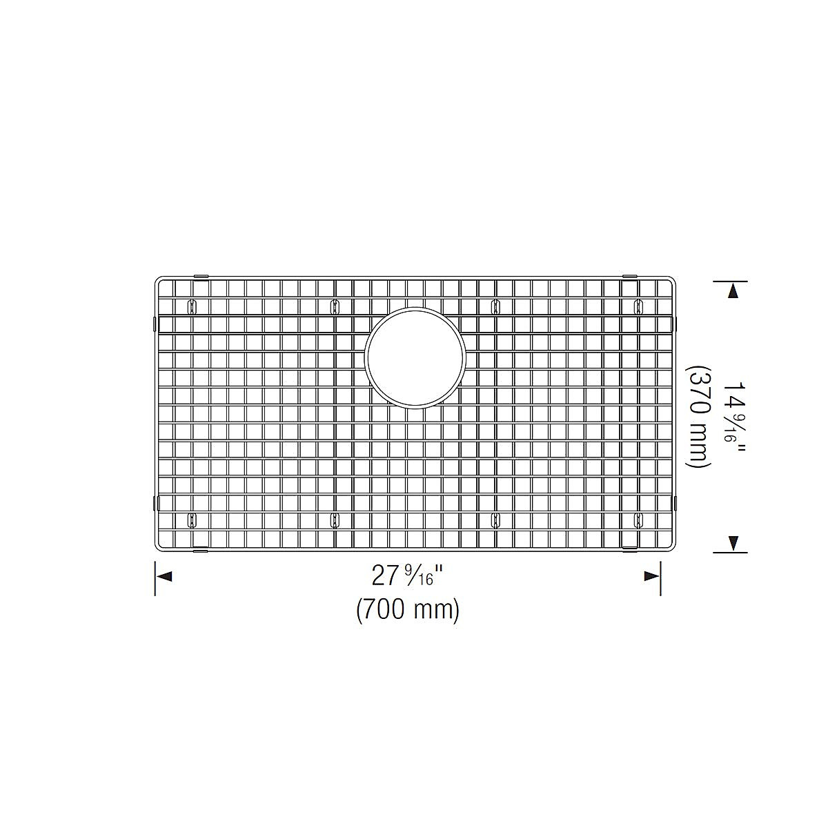 BLANCO 221206 PRECIS Super Single Kitchen Sink Grid