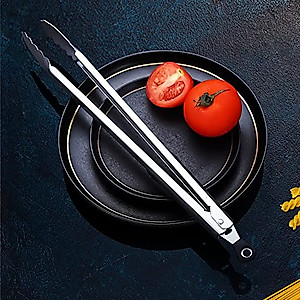 Great American Griller Extra Long-Handled Stainless Steel Tongs for Grilling and Kitchen Use | Strong Grip for Massive Meat, Dishwasher Safe, Metal Tongs Kitchen | Cooking Tongs Set of 2