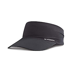 MISSION Cooling Visor, Black - Unisex Fit for Men & Women - Lightweight & Durable - Cools Up to 2 Hours - UPF 50 Sun Protection - Machine Washable