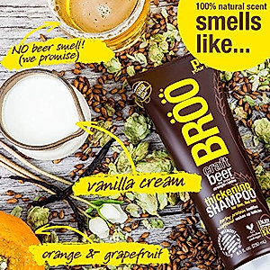 BRÖÖ Craft Beer Thickening Shampoo - 8.5 fl.oz.(250 ml) - Citrus Creme