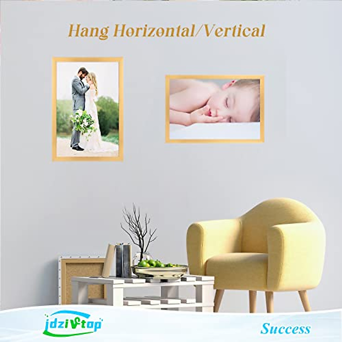 Gold 24x36 Poster Frames Set of 2, Ornate 36x24 Picture Frames 2 Pack, Extra Large 24 by 36inch Gallery Family Concert Portrait Photo Frames Anniversary/Birthday/Wedding/Thank you/Christmas Gift