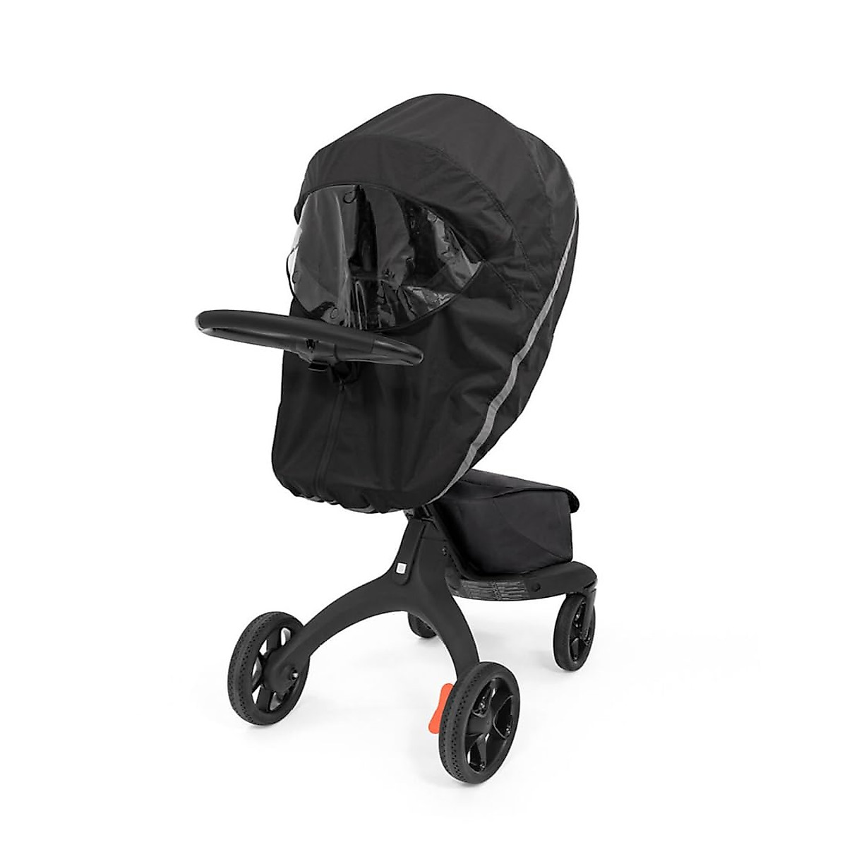 Stokke Xplory X Rain Cover, Black - Keep Baby Dry - Easy to Use, Transport & Store - Integrated Ventilation, Large Window & Safety Reflectors - Made from Water-Repellent Fabrics