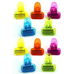 10 Pc Magnetic Clips Chip Seal Snack Food Storage Bag Clamps Multi Purpose Craft