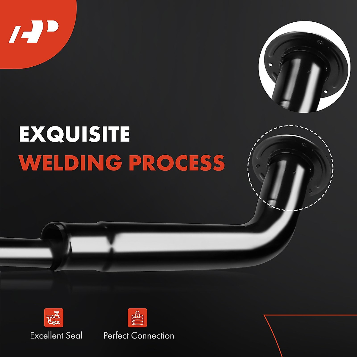 A-Premium Fuel Tank Filler Neck Pipe Hose Compatible with Ford F-150/F-250 1990-1996, F-350 1990-1997, F-250 HD 1997, Gas, with Single Rear Wheel, Replace# E7TZ9034B