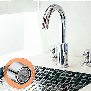 Faucet Aerator for Kitchen and Bathroom Sink, 8 Pcs Female Thread Chrome Brass 55/64 Inch 22mm Filter With Gasket