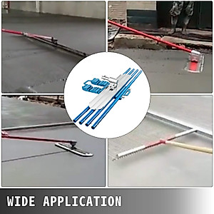 VEVOR Bull Float Magnesium Concrete Float 48 x 8" Round End Concrete Float Tool Cement Tool Bull Concrete Kit Bull Float with 4 Float Handle Bull Float Bracket Concrete Tools Finishing Bull Float