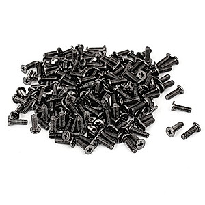 Aexit CM2.5x7.5mm Flat Cleaning & Repair Head Phillips Notebook Laptop Computer Back Cover Computer Screws Screw 200pcs