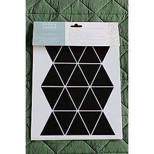 Modern Maxwell Wall Art Decals for Boys Girls Nursery, Bedroom, Living Room “Arizona” Black Triangle Room Sticker 80 Pieces